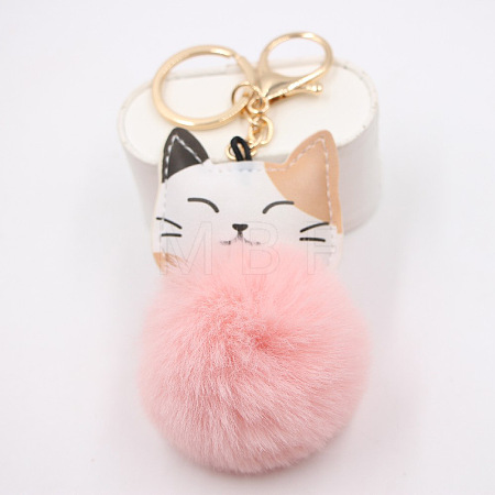 Cute Cat Keychain Plush Pendant for Bags and Wallets - mybeadsfindings.com